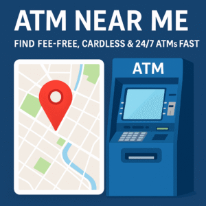 ATM Near Me (2025) | Find Fee-Free, Cardless & 24/7 ATMs